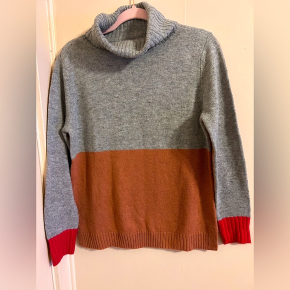 Laura Scott | Sweaters | Laura Scott Vintage Color Block Turtleneck ...